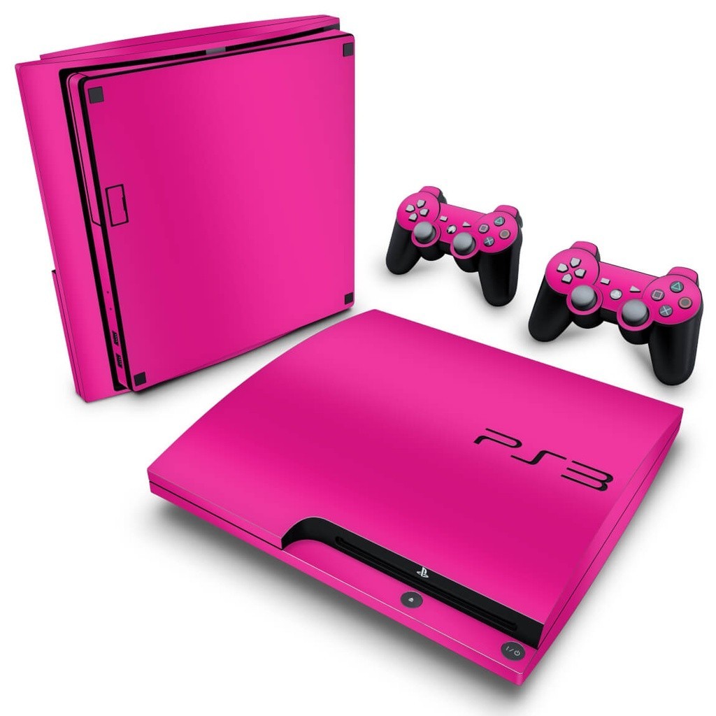 Skin PS3 Slim Adesivo - Rosa Pink | Shopee Brasil