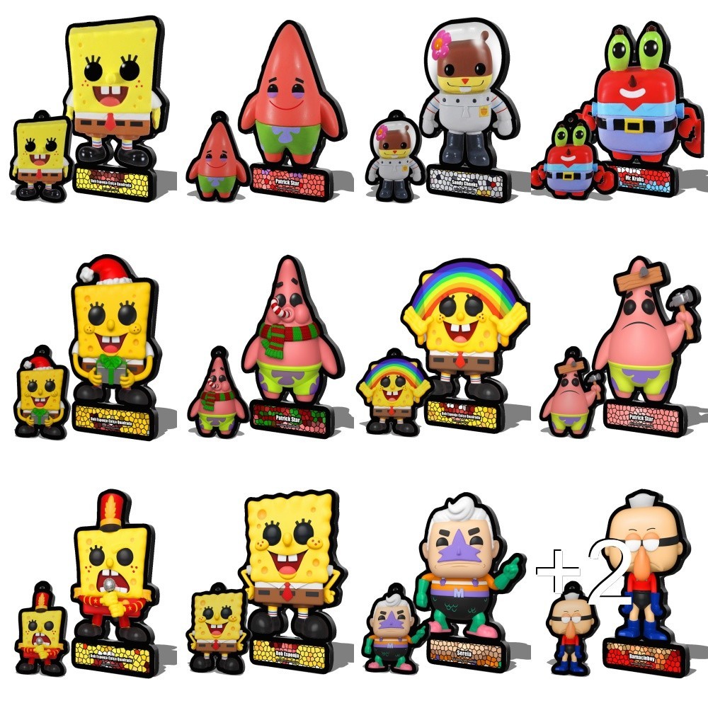Totem + Chaveiro Bob Esponja Calça Quadrada em Plástico Alta Qualidade ...