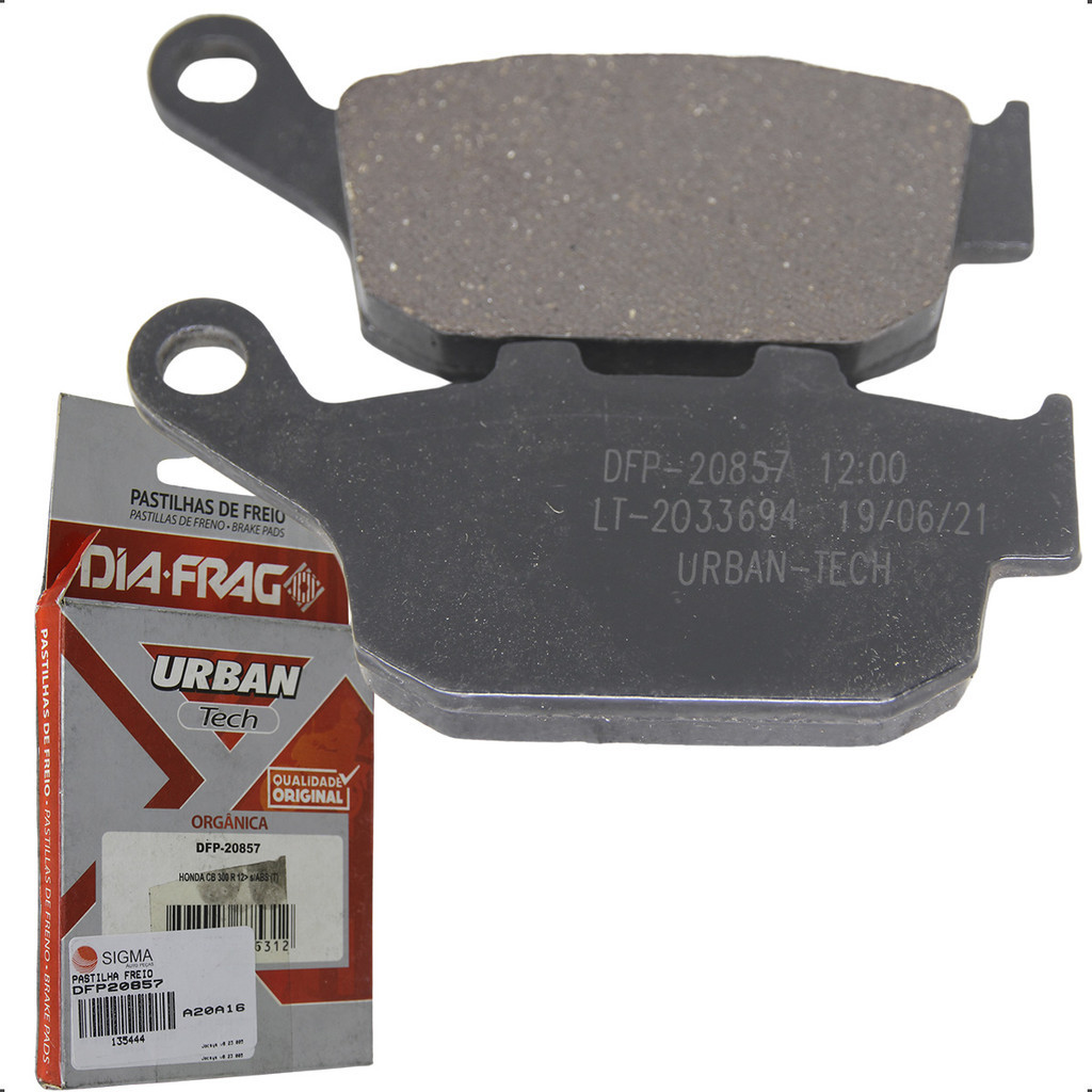 Pastilha De Freio Diafrag Traseira Cb 300 R Cbr 250 Sem Abs | Shopee Brasil