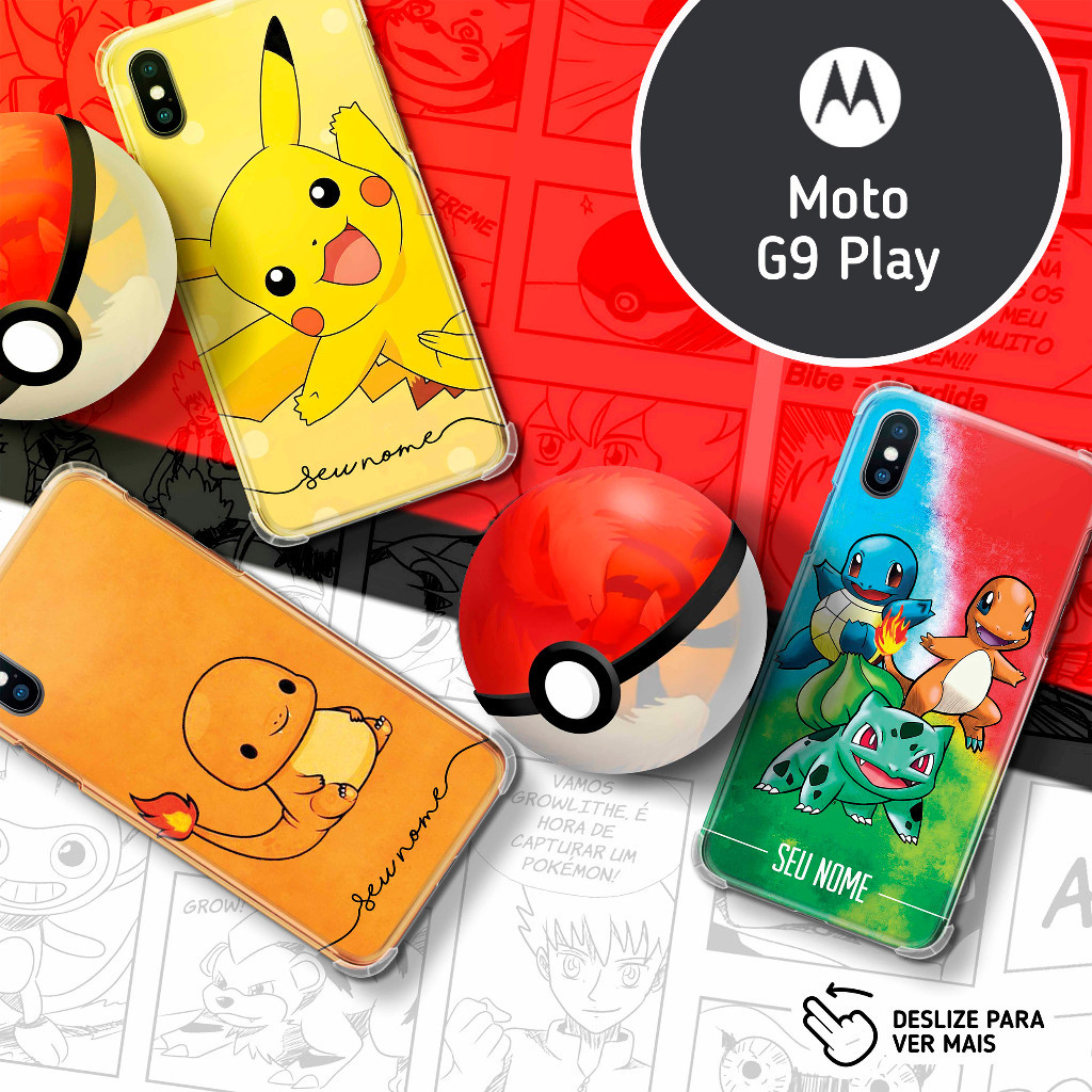 Capa Capinha - Motorola Moto G9 Play - Pokemon e Pikachu Personalizada ...