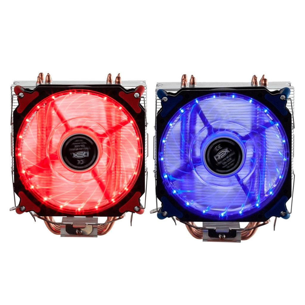 Cpu Cooler 120mm Universal Intel Amd x79 x99 Am3+ Am4 21 Leds Azul ...
