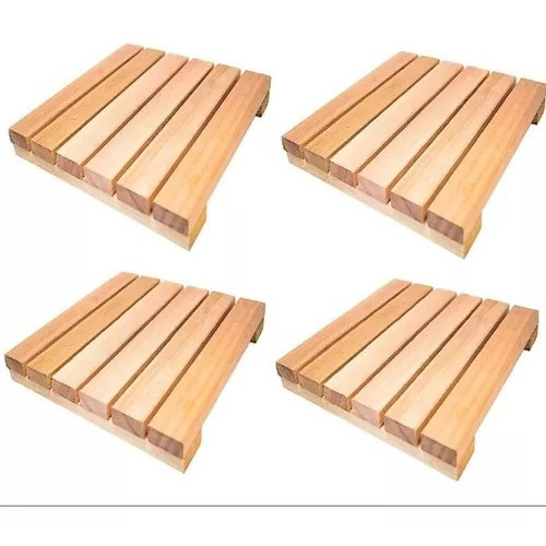 Kit Com 4 Unidades Deck De Piso Tablado Madeira Maciça | Shopee Brasil