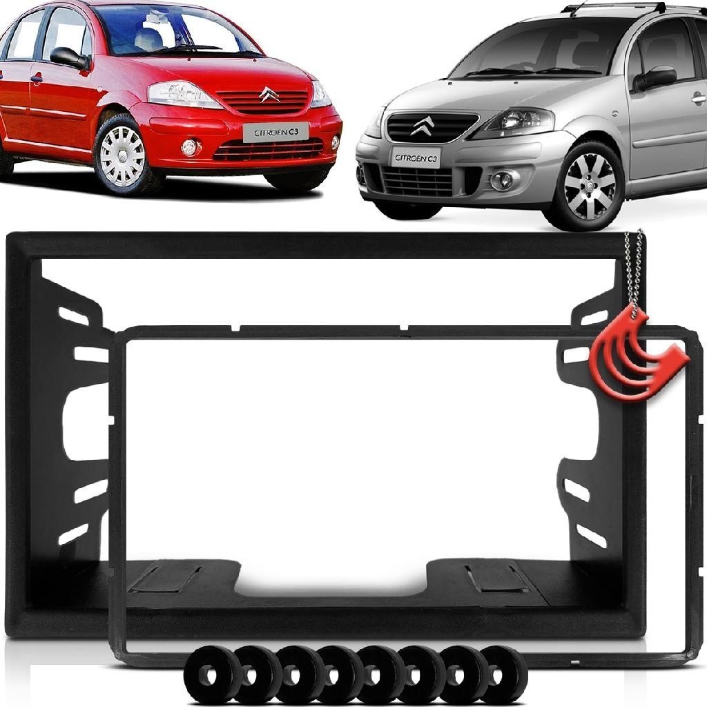 Moldura Painel 2 Din Central Multimidia Dvd Mp5 Padrão Chinês - Citroen C3 03/12 | Shopee Brasil
