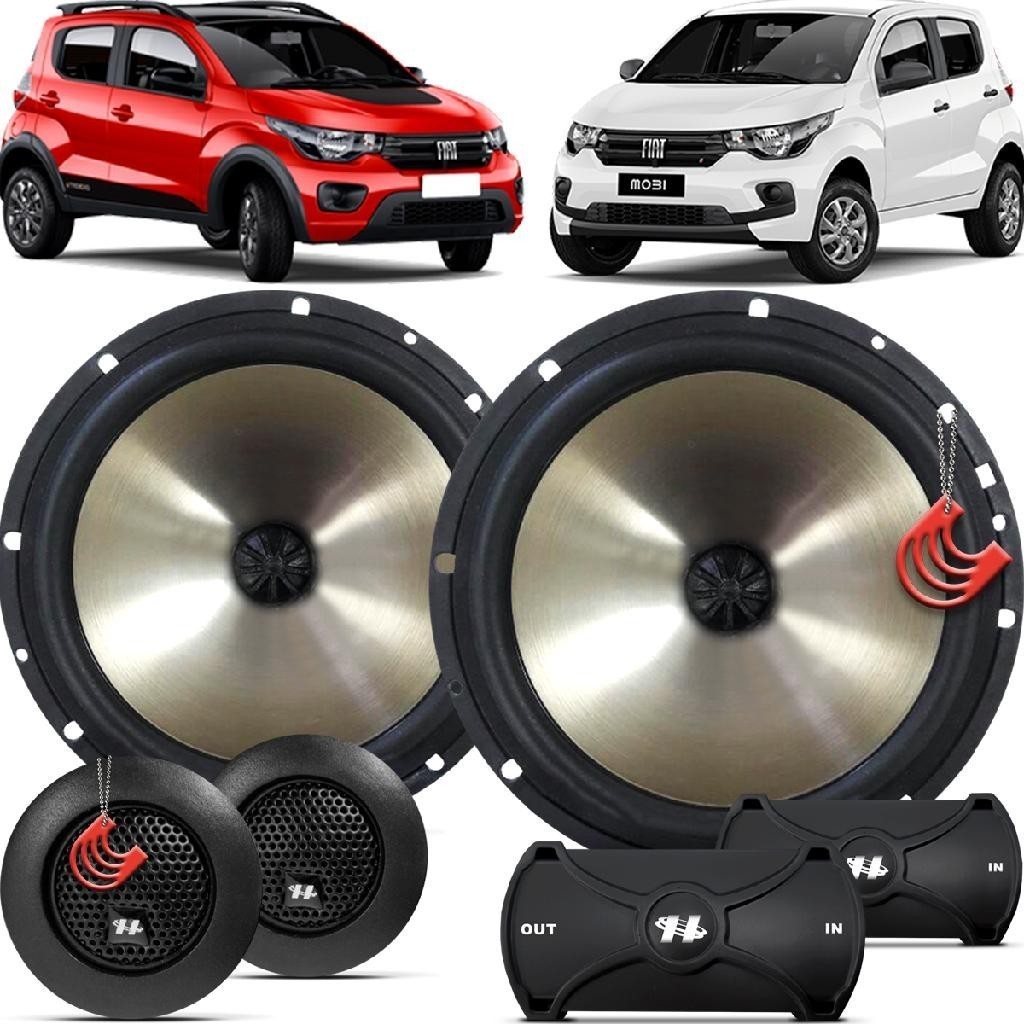 Kit Alto Falantes Dianteiros Fiat Mobi 2016 até 2021 - Hurricane ...