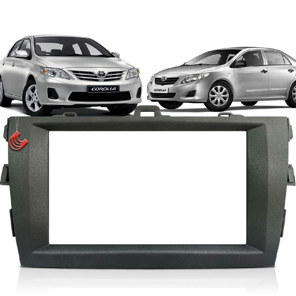 Moldura Painel 2 Din Central Multimidia Dvd Mp5 Grafite Toyota Corolla 09/14 | Shopee Brasil