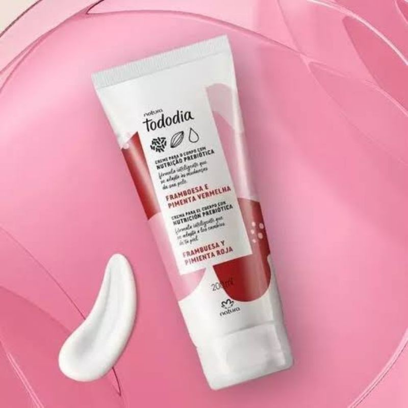 Creme Desodorante Nutritivo Para o Corpo Tododia Framboesa e Pimenta Vermelha 200ml | Shopee Brasil
