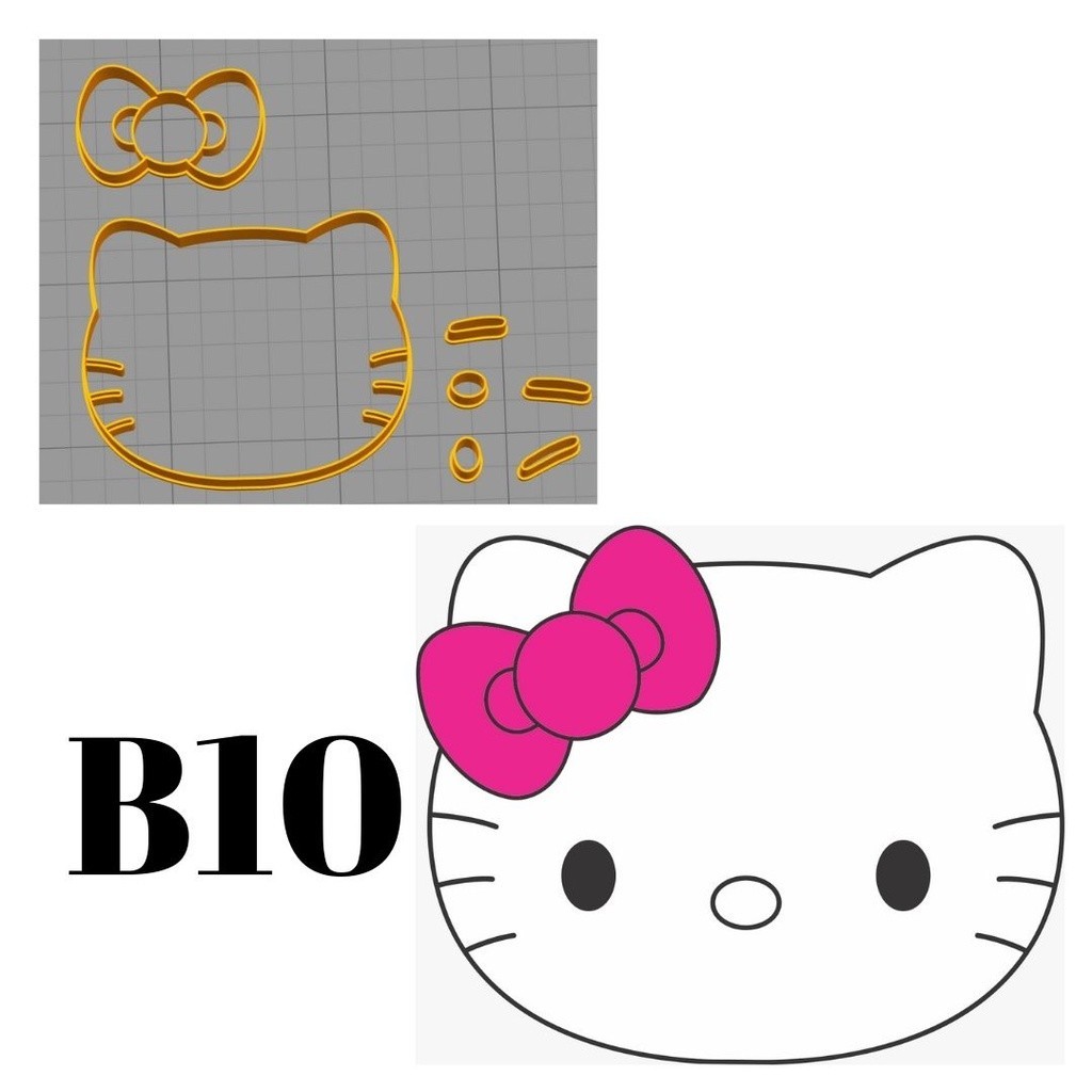 Cortador Hello Kitty Cabeça Modular 5cm B10 | Shopee Brasil