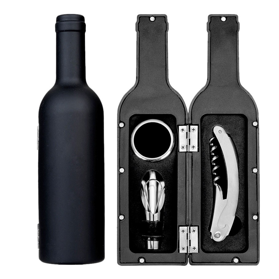 Kit saca rolhas para vinho em formato garrafa 3pçs | Shopee Brasil