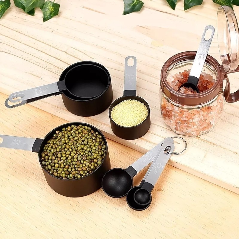 Kit Medidor Culinário Colher Copo Em Aço Inox – 08 Peças | Shopee Brasil
