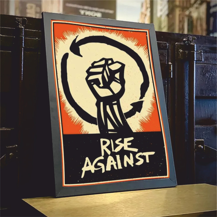 quadro rise against poster rock personalizado | Shopee Brasil