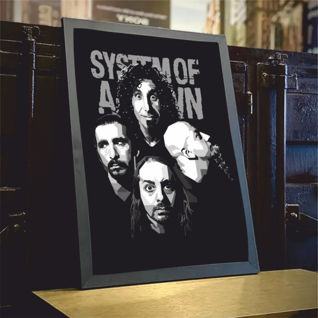 quadro system of a down poster placa soad vários modelos | Shopee Brasil