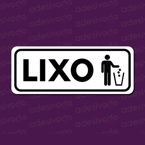 6 Adesivos "Lixo" para identificação de lixeiras - Cód. 0624 (6cm ...
