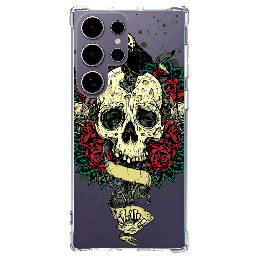 Capinha Capa (1101) CORVO CAVEIRA para SAMSUNG GALAXY A60,A6+,A54,A53,A52S,A52,A51,A50,A41,A40 ...