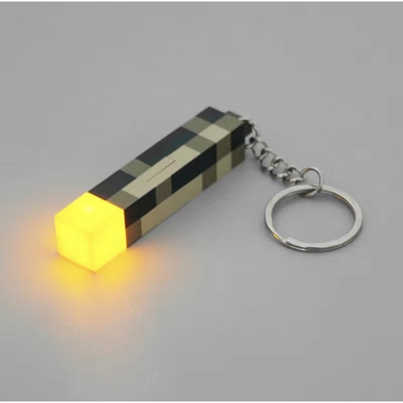 Minecraft Torch Led Chaveiro luminárias Recarregavel Com Botão Presente ...
