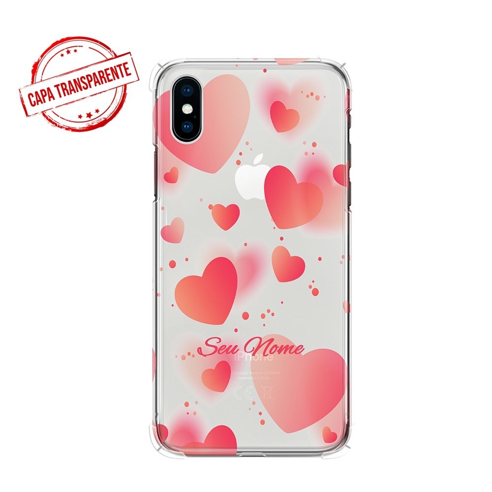Capa Capinha - Samsung Galaxy A15 - Corações Transparente Personalizada ...