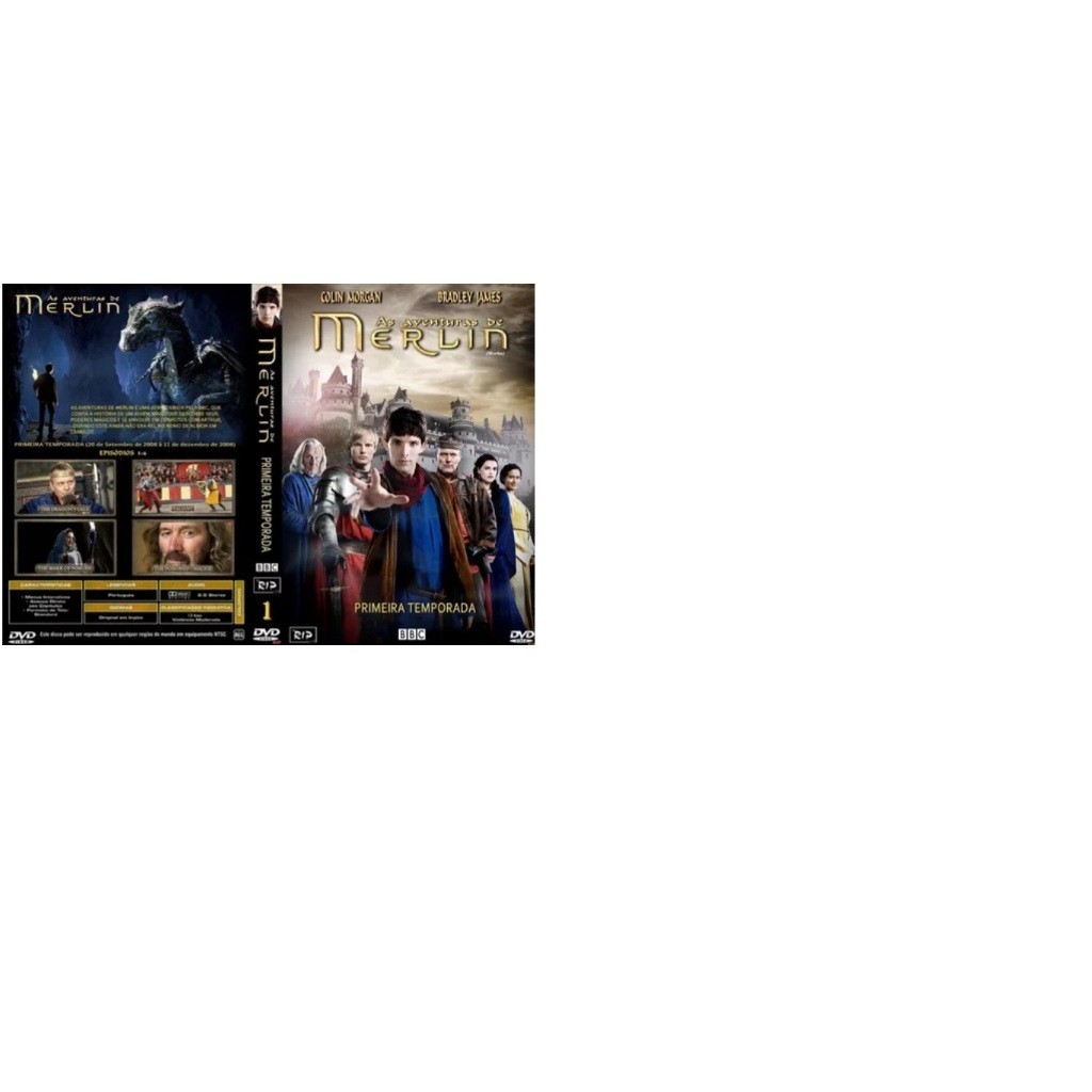 AS AVENTURAS DE MERLIN (MERLIN) TODAS AS TEMPORADAS - 20 DVDS | Shopee ...
