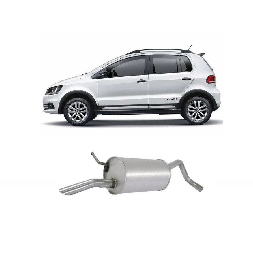 Escapamento Silencioso Traseiro Fox 1.0 2003 até 2010 - Desconto no Preço