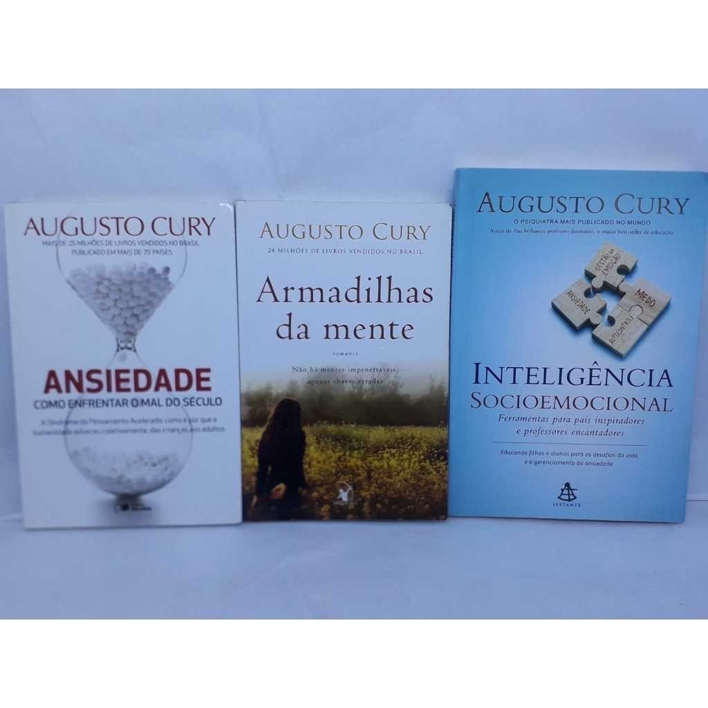Inteligência Socioemocional + A Ansiedade + Armadilha da Mente de Augusto Cury | Shopee Brasil