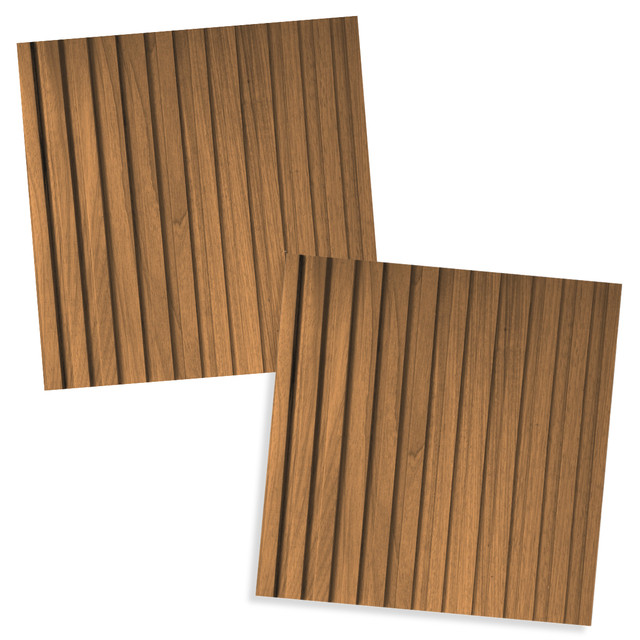 10 - Painel Ripado Decorativo Revestimento PVC Placa 50cm x 50cm ...