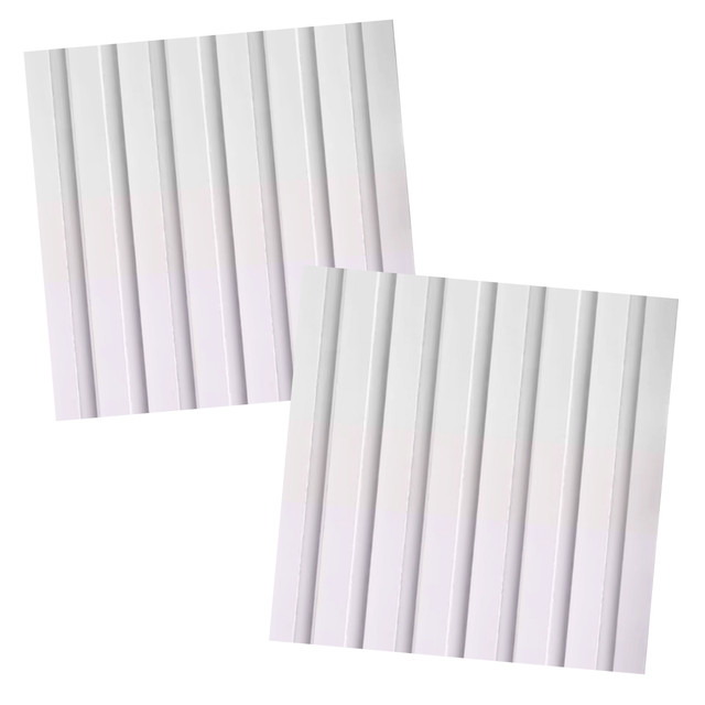 10 - Painel Ripado Decorativo Liso Revestimento PVC 50cm x 50cm ...