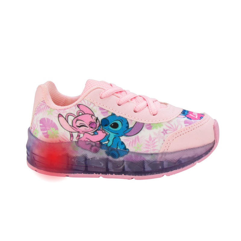 Tênis Infantil de Luz Stitch Feminino Rosa Personagem Animado para ...