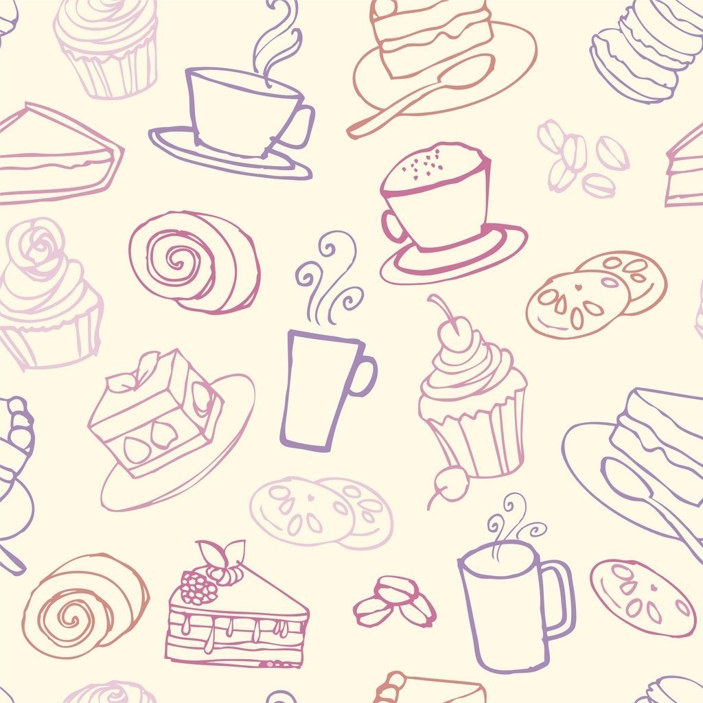 Papel De Parede Adesivo Autoadesivo Doces Confeitaria Bolo Cupcake Rosa ...