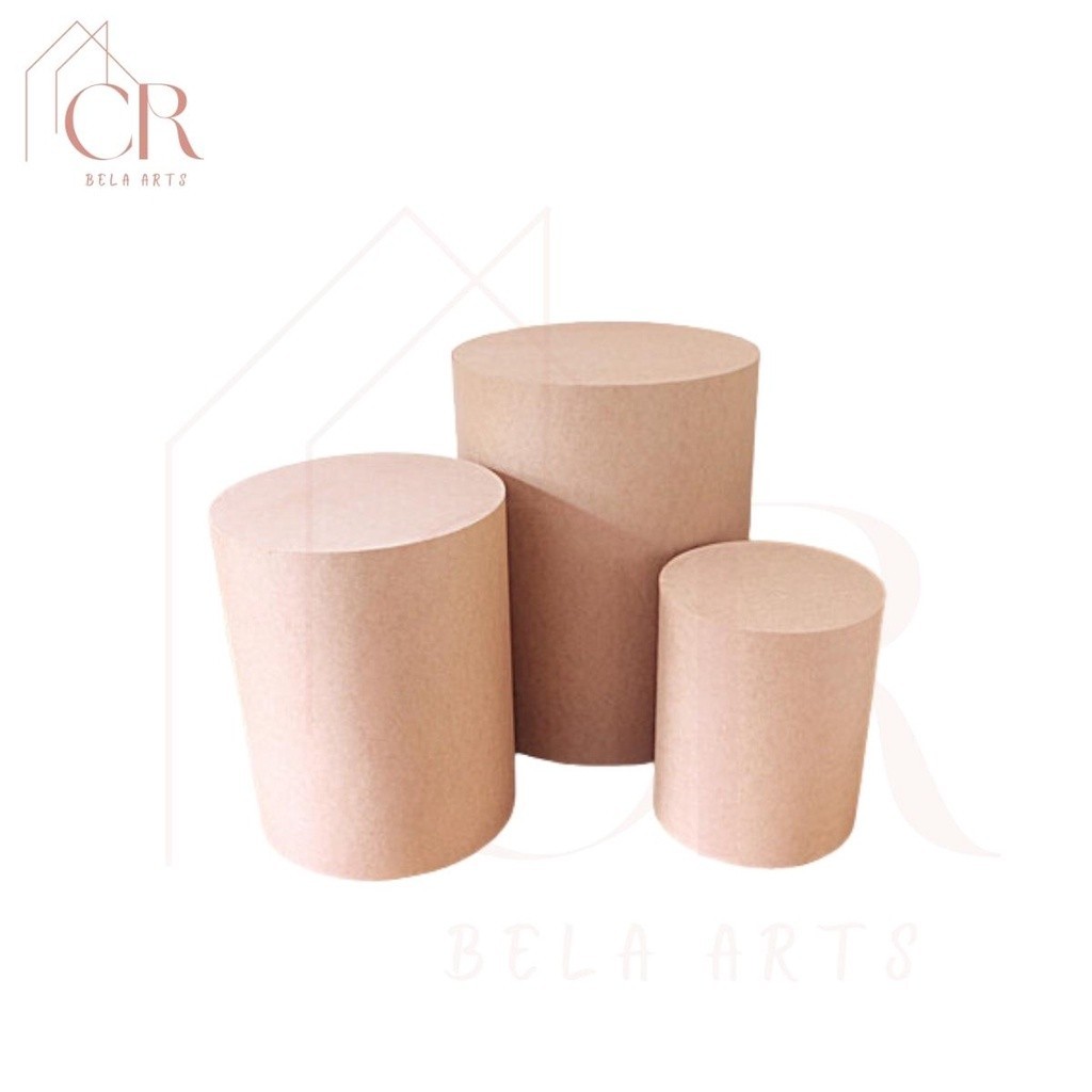 Trio De Cilindros Moderno Em Mdf Cru Promoção 24hrs Novidade Exclusiva ...