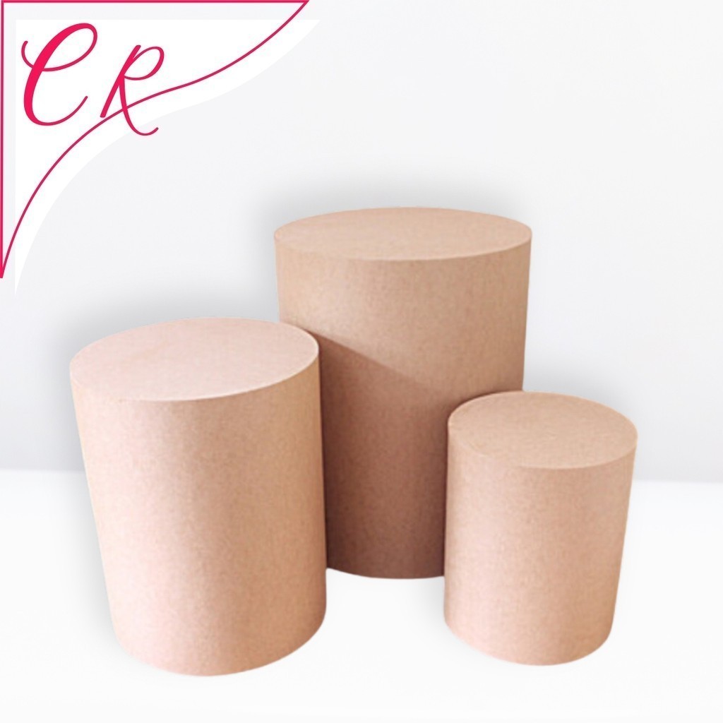 Cilindros Decorativos MDF Cru P M G – Trio Imperdível para Transformar ...
