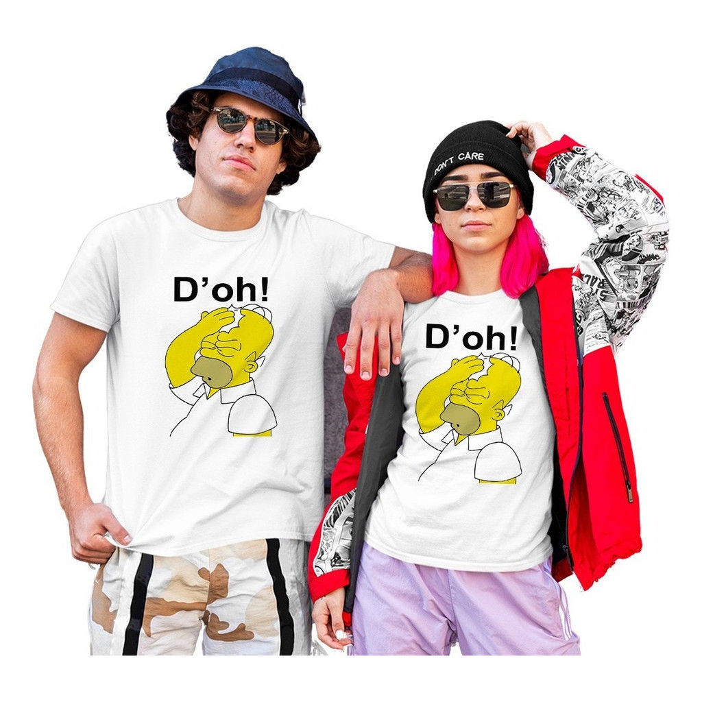 Camisa Larga Homer Simpson Dooh Moda Tumblr Donut Desenho | Shopee Brasil