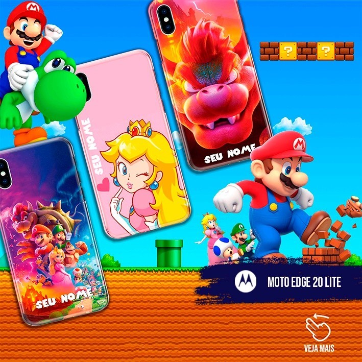 Capa Capinha - Moto Edge 20 Lite - Super Mario Bros | Shopee Brasil
