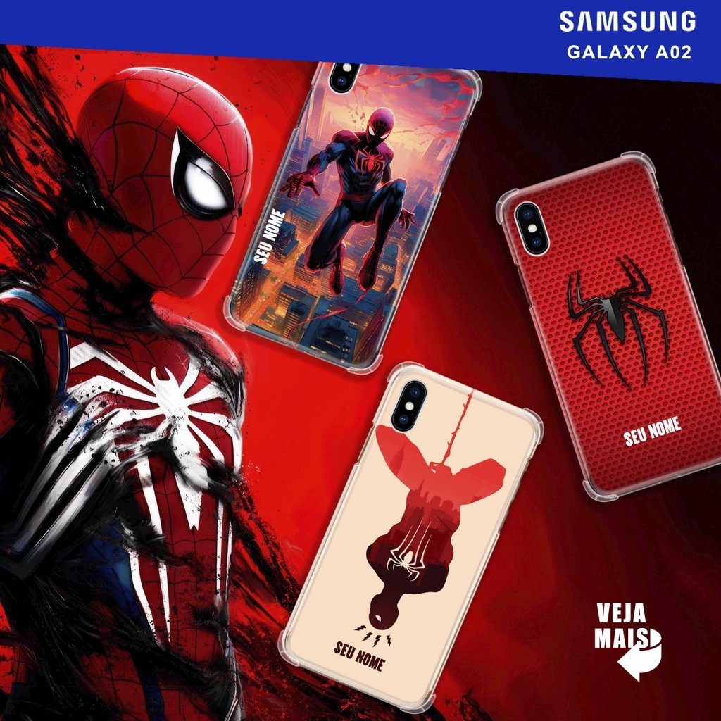 Capa Capinha - Samsung Galaxy A02 - Homem Aranha Personalizada | Shopee ...