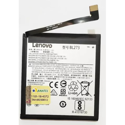 Bateria Lenovo K8 Plus Xt1902-2 Bl273 Nova Original | Shopee Brasil