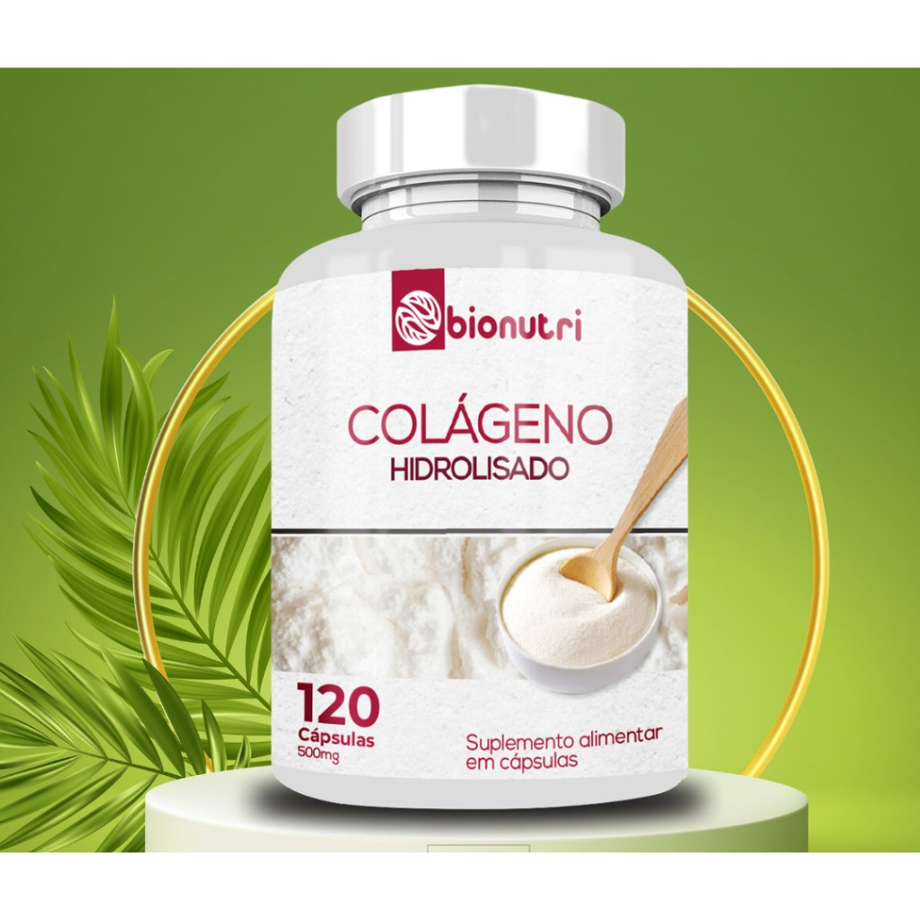 Bionutri Colágeno Hidrolisado Tipo 1 120 Cápsulas 500mg Original ...