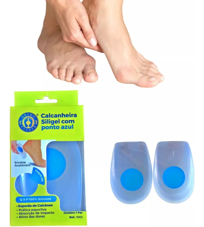 Par Calcanheira Silicone Esporão Dor Pés OrthoPauher Tamanho G | Shopee ...