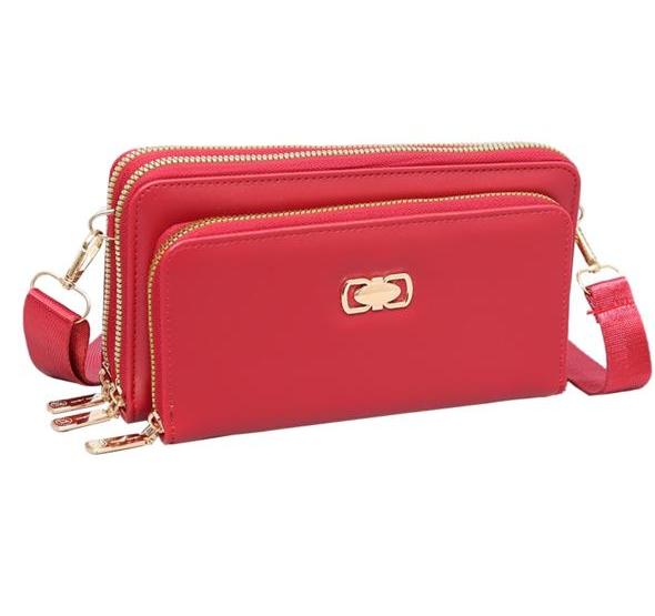 Carteira Bolsa Porta Celular Feminina De Couro Macio Com Grande ...