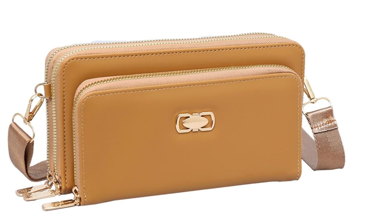 Carteira Bolsa Porta Celular Feminina De Couro Macio Com Grande ...