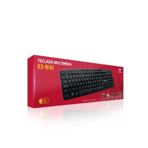 Teclado Usb Multimidia C3tech Kb-m40bk Preto | Shopee Brasil