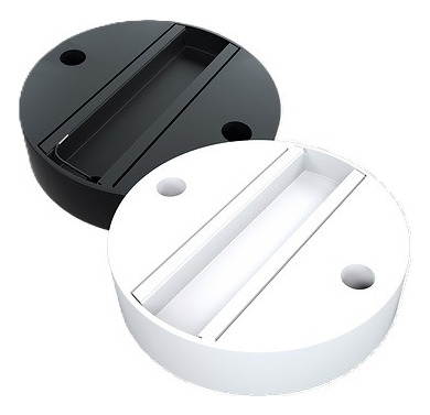Base Sobrepor Para Spot Trilho Redondo Branco Ou Preto | Shopee Brasil