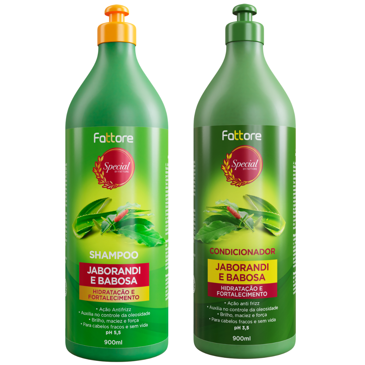 Kit Hidratação e Fortalecimento (2un) Shampoo e Condicionador Fattore ...