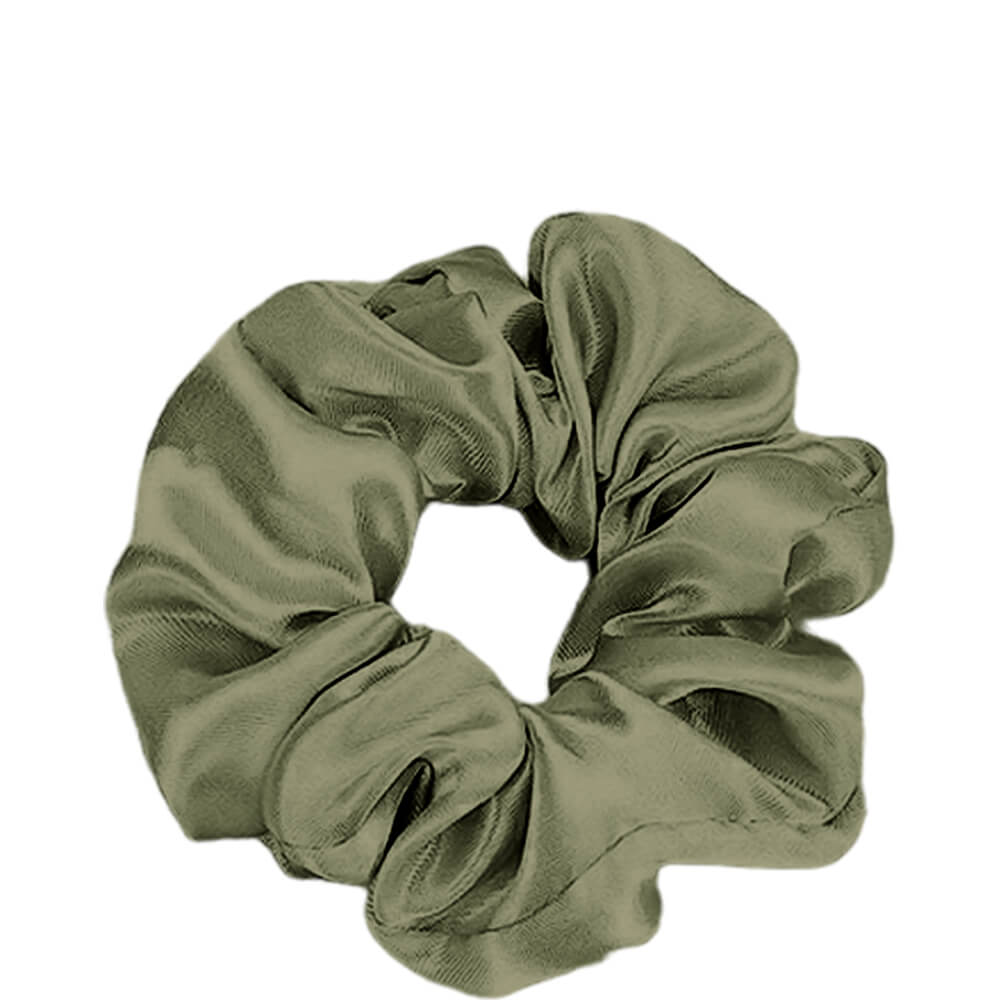 Scrunchie Xuxinha de Cetim Verde Musgo | Shopee Brasil