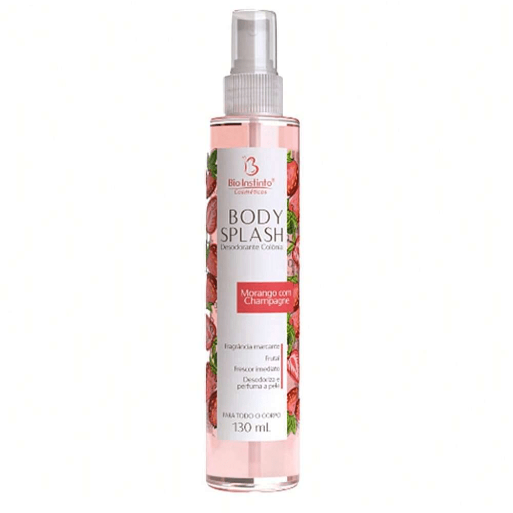 Body Splash Desodorante Colônia Morango com Champagne 130ml - Bio ...