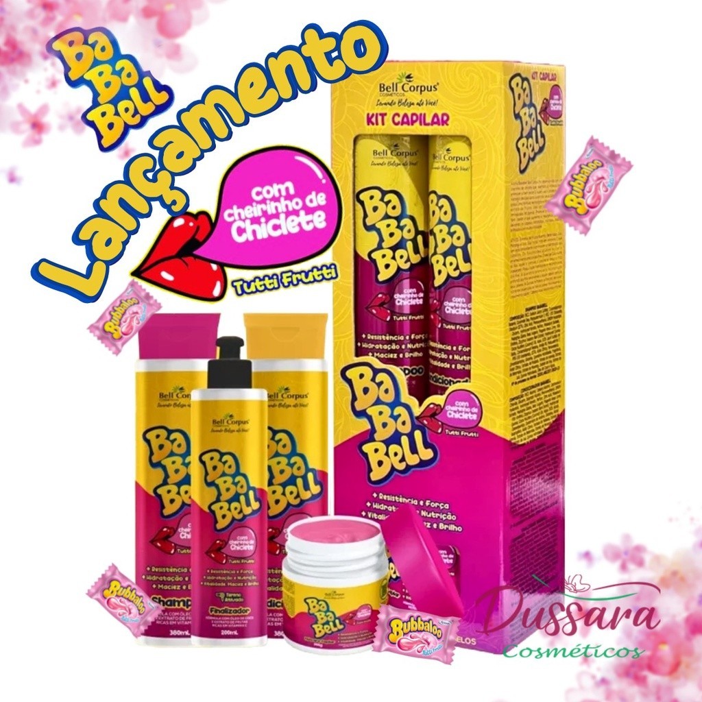 3 Kits Capilar BabaBell Babalu (Tutti Frutti) Lançamento Bell Corpus ...