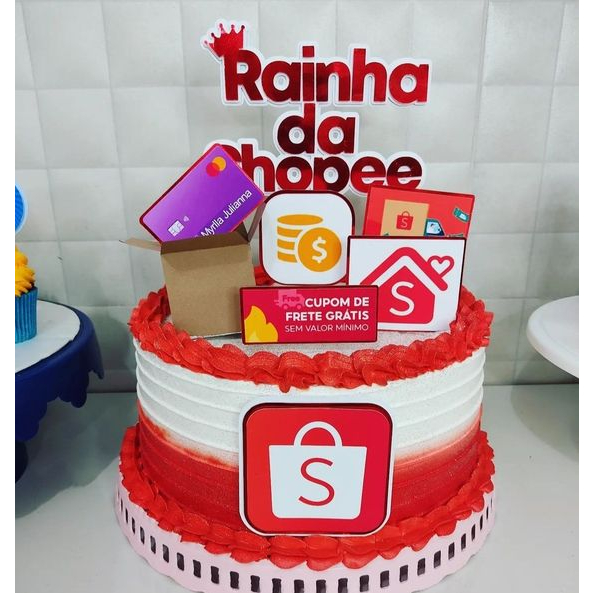 Topo De Bolo Rainha Da Shopee Shopee Brasil