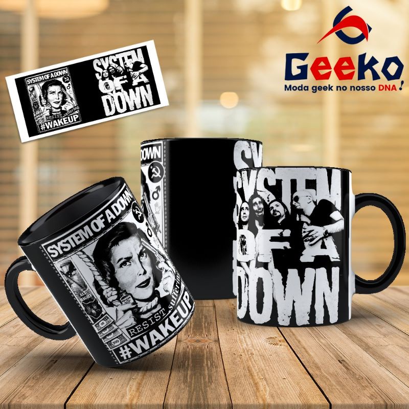 Caneca System of a Down WAKE UP SOAD Rock Geeko | Shopee Brasil