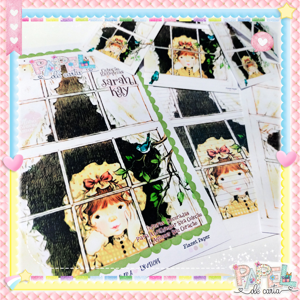 Papel de Carta Sarah Kay ( Kit com Capa dura, 2 Papéis, Envelope e ...