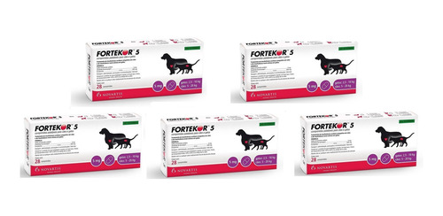 Kit 10 Fortekor Flavour Elanco Tratamento para Insuficiências - 5mg ...