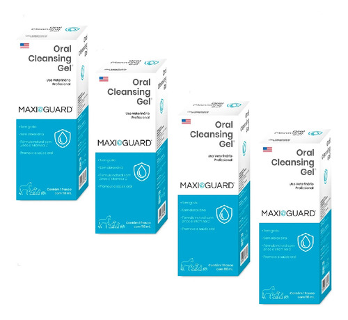 Kit 4 Gel Dental Cleansing Maxiguard Bioctal - 118 mL | Shopee Brasil