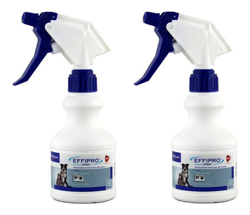 Kit 2 Antipulgas e Carrapatos Virbac Effipro Spray para Cães e Gatos ...