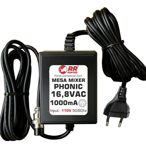 Fonte 16,8vac 110v Para Mesa Mixer Phonic Mu1002 Helix Board | Shopee ...