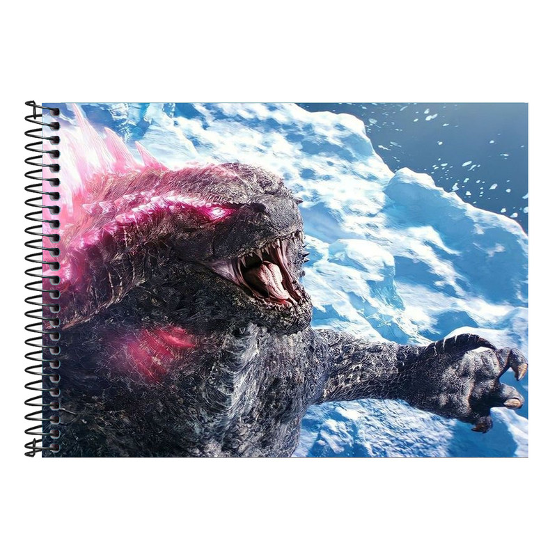 Caderno Desenho Godzila 96 Folhas Capa Dura | Shopee Brasil